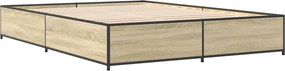 Rám postele dub sonoma 120 x 190 cm kompozitní dřevo a kov 3279863