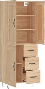 Skříň highboard dub sonoma 69,5 x 34 x 180 cm kompozitní dřevo 3200036
