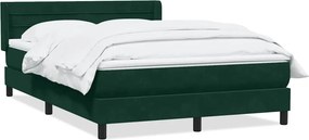 Box spring postel s matrací tmavě zelená 160x220 cm samet 3318246