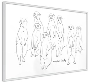 Artgeist Meerkat Lookout Velikosti (šířkaxvýška): 90x60, Finální vzhled: Bílý rám