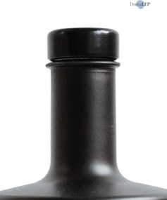 Skleněná láhev na olej 500 ml černá matná s černým uzávěrem VILO