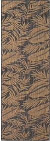 Černý/hnědý vnitřní a venkovní běhoun 80x250 cm Mira 1451 – Ayyildiz Carpets