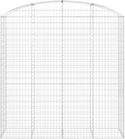 Klenutý gabionový koš 200 x 50 x 200/220 cm pozinkované železo 153480