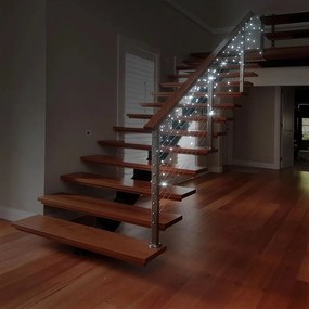 LED světelná sada na dům, HOBBY, 4+1 zdarma, ledově bílá, zelený kabel