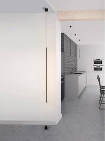 Matně černá hliníková LED stojací lampa (výška 300 cm) Elettra – Nova Luce