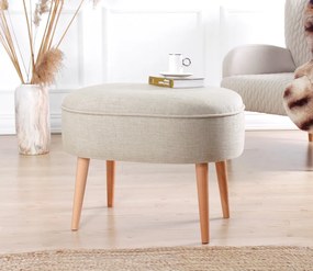 Atelier del Sofa Taburet Timoon - Cream, Krémová