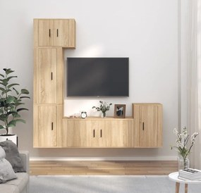 vidaXL 5dílný set TV skříněk kompozitní dřevo [3188622] Barva: šedá sonoma