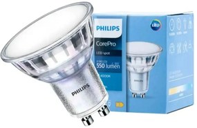 LED žárovka Philips GU10 5 W Studená 4000K 550Lm