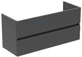 Ideal Standard Eurovit - Umyvadlová skříňka, 55x120x44 cm, 2 zásuvky, lesklá šedá R0266TI