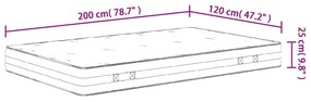 Taštičková pružinová matrace středně tvrdá 120 x 200 cm,  372851