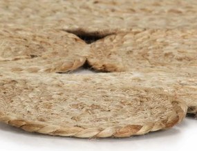 Ručně vyrobený koberec pletená juta 150 cm 133715