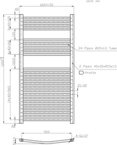 Novaservis 600 x 1200 mm oblý- 600/1200,1