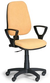Pracovní židle Comfort KP s područkami, žlutá