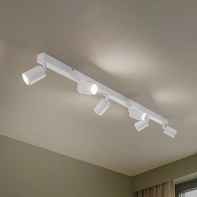 Stropní bodové světlo Top, bílé, 127 cm, 6-ramenné, kov, GU10