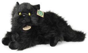 Plyšová kočka černá ležící 30 cm ECO-FRIENDLY