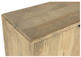 Nízká komoda z mangového dřeva v přírodní barvě 150x85 cm Mundra – Marckeric