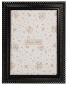 Černý fotorámeček s reliéfem Wijlre S – na fotografii o průměru 10x15 cm