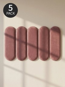 Sinsay - Čalouněné stěnové panely 5 pack - pastelová růžová