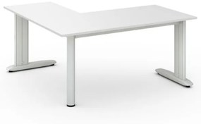 Rohový kancelářský psací stůl PRIMO FLEXIBLE, 1600 x 1600 mm, bílá