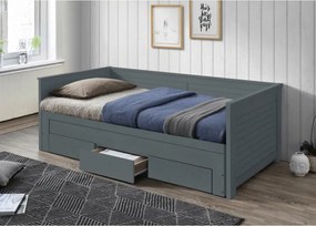 Rozkládací postel 90/180x200, šedá, GORETA Kondela 0000252394