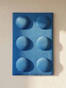 Sinsay - Sametový čalouněný panel ve tvaru kostky - modrá