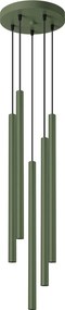 Sollux Lighting Závěsné svítidlo PASTELO 5P olivově zelené