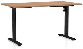 Výškově nastavitelný stůl OfficeTech A, 120 x 80 cm - černá podnož Barva: Dub
