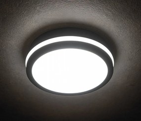 KANLUX BENO stropní LED svítidlo pr.260x55mm, 24W, černá grafit 33341