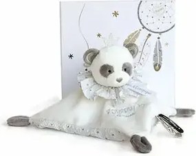Doudou Dárková sada - Plyšový muchláček panda 20 cm / od 0 let