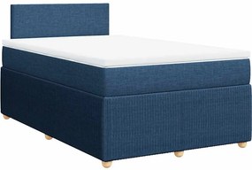 Box spring postel s matrací modrá 120x200 cm textil 3287422