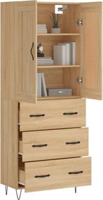 Skříň highboard dub sonoma 69,5 x 34 x 180 cm kompozitní dřevo 3199780