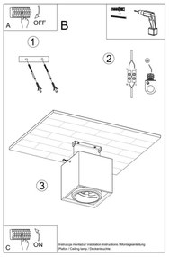 Sollux SL.0646 - Bodové svítidlo VALDE 1xGU10/40W/230V