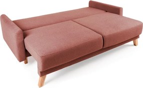 Růžová rozkládací/s úložným prostorem pohovka 214 cm Pop - II. jakost – Bonami Selection