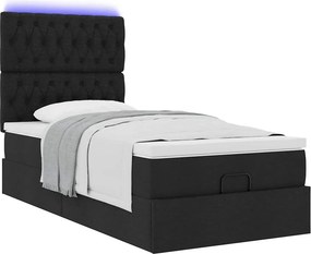 Osmanský rám postele s matrací černá 90x200cm textil 3314060