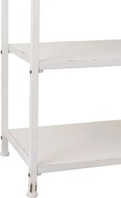 Bílý antik kovový konzolový stůl se šuplíky Valio White - 75*38*84cm