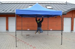 JAKS Nůžkový stan profi 3 x 4,5 m modrý