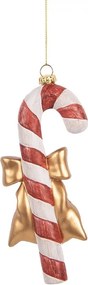 Bílo-červená závěsná dekorace lízátko Candy Cane - 8*3*18 cm