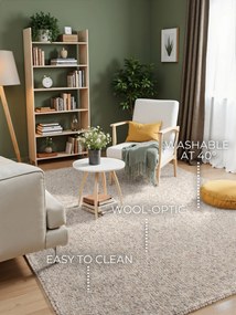 ELLE Decoration, AKCE: 💧🛡️120x170 cm Kusový koberec Wolly Ultra 106230 Dark Cream z kolekce Elle + aplikovaná impregnace, béžová, ložnice