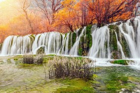 Fototapeta Podzimní Vodopád Vliesová tapeta 254x184