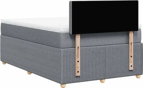 Box spring postel s matrací světle šedá 120x190 cm textil 3287409