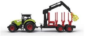 Farm Collection Traktor s přívěsem ramenem zelená