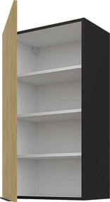 CREMONA cc | horní skříňka 50 G-90 1F policová | 50 cm | VYSOKÁ | černá/cremona