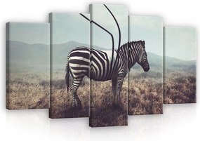 Obraz 100x60 Zebra savana příroda osamělost abstrakce minimalismus dekorace