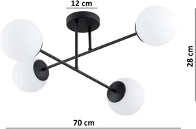 Brilagi - Přisazený lustr MILO 4xE27/60W/230V černá