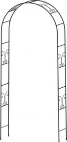 Kovový zahradní květinový oblouk BestBerg BBFA-20DA / 104 × 240 cm / černá