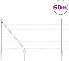 Svařované drátěné ploty s hroty 50 x 1,2 m Pozinkovaná ocel 3351453
