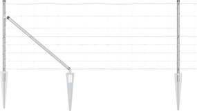 Svařované drátěné ploty s hroty 25 x 0,8 m Pozinkovaná ocel 3351419