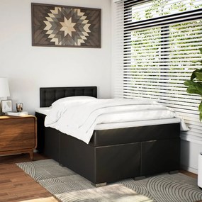 Box spring postel s matrací černá 120x190 cm umělá kůže 3286112
