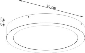 Sollux Lighting Stropní svítidlo ONYX 40 černá LED 3000K