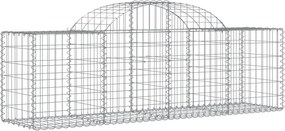 Klenutý gabionový koš 200 x 50 x 60/80 cm pozinkované železo 153493